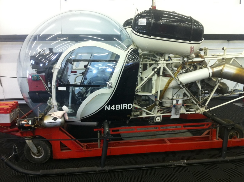Bell-47 helicopter converted to turbine engine power_ registration ...